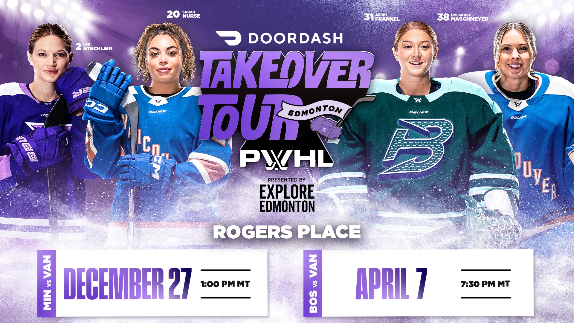 PWHL Takeover Tour - December 27, 2025 & April 7, 2026 | Rogers Place